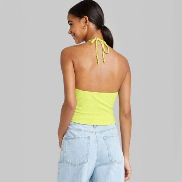 wild fable | Tops | Wild Fable Lime Green Womens Laceup Front Versatile ...